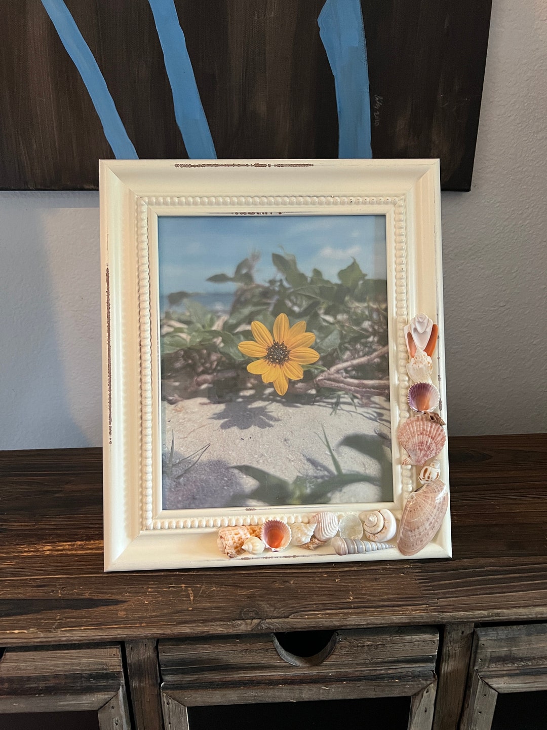 8x10 Beach Picture Frame, Seashell Frame, Shells, Ocean Style - Etsy