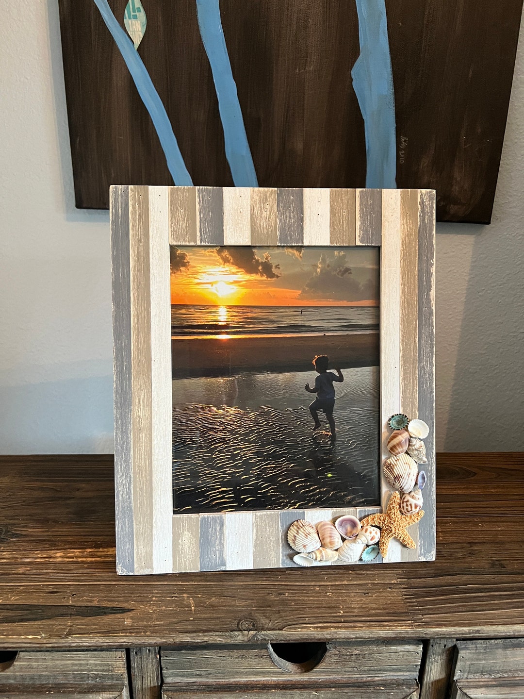 Beach Frame 8x10, Seashell Frame, Shell Frame, Picture Frame - Etsy