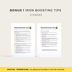 Iron Rich Food List, Iron Rich Food Chart, Printable PDF, Bonus Weekly ...