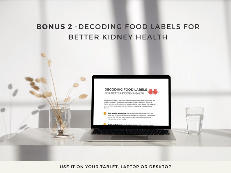 Kidney Friendly, Kidney Disease Food List Printable PDF With Bonus ...