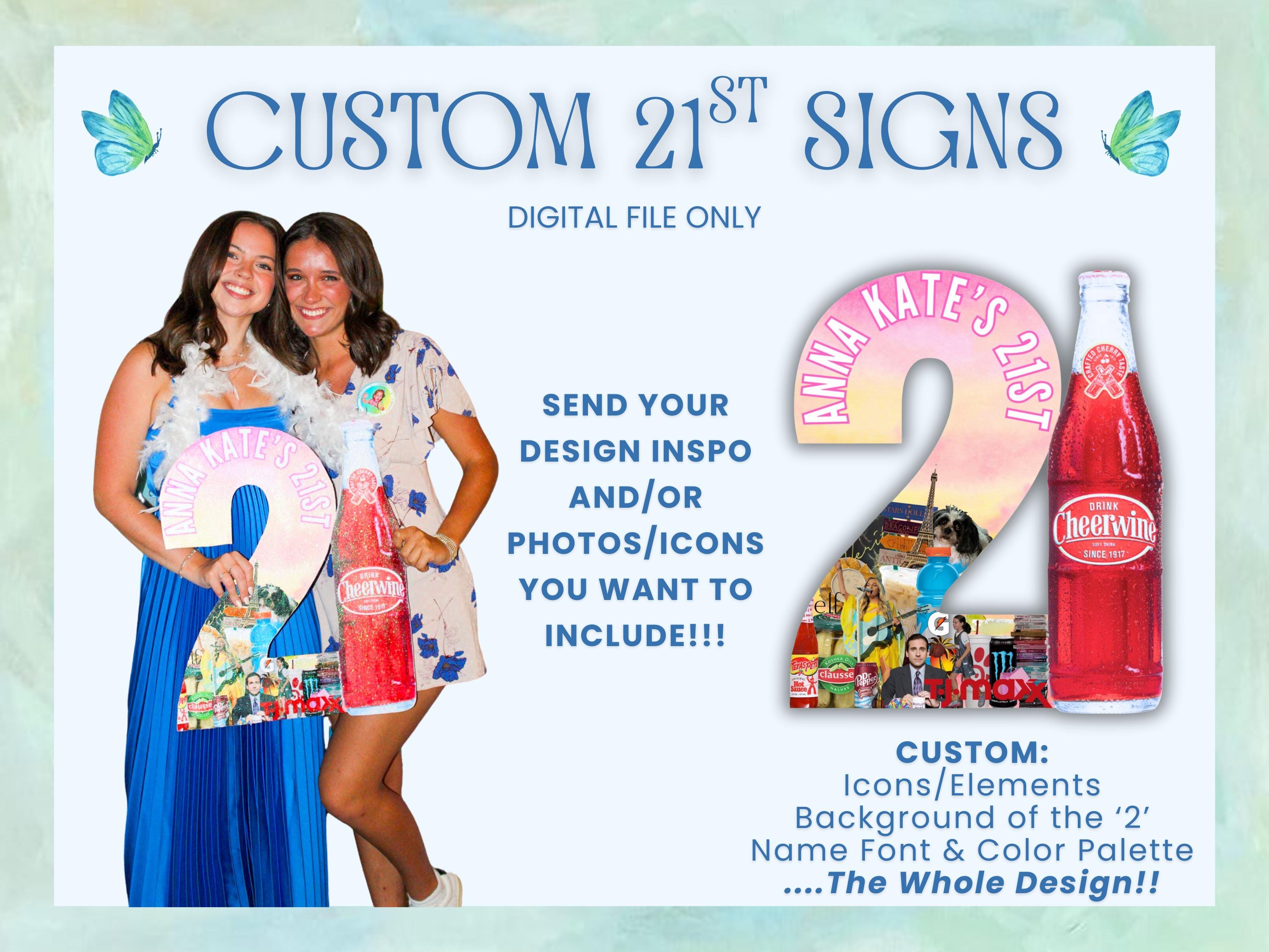 21st Birthday Sign | Birthday Neck Sign | 21st Sign | 21st Wearable ...