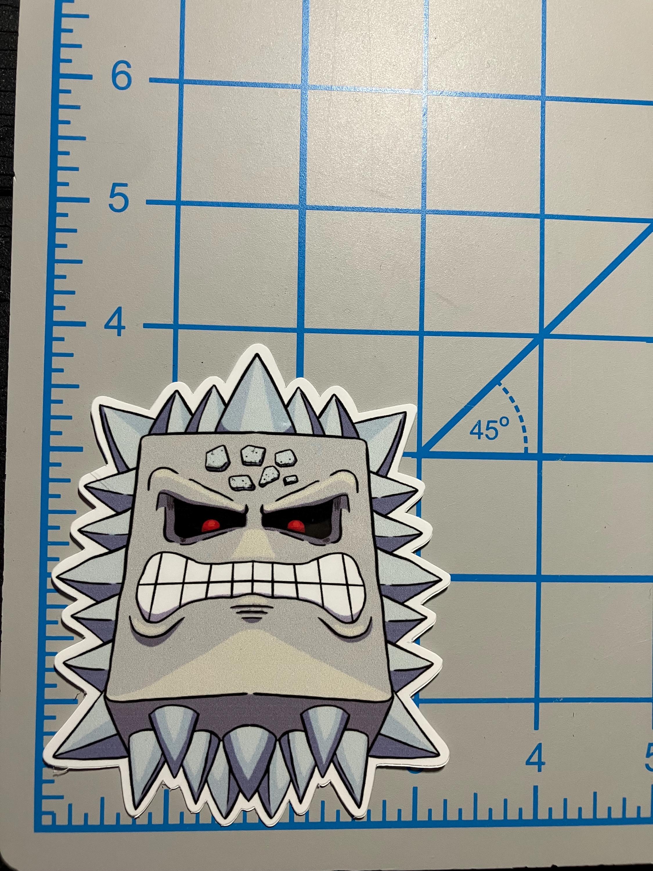 SUPER MARIO* Thwomp 4-inch Waterproof Vinyl Sticker - Etsy