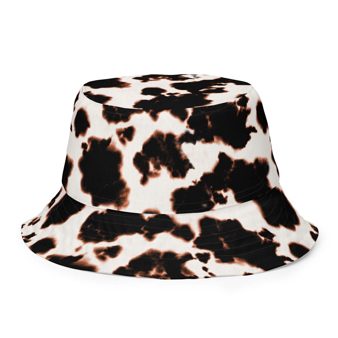Cow Print Reversible Bucket Hat/animal Print Hat/animal Skin Hat ...