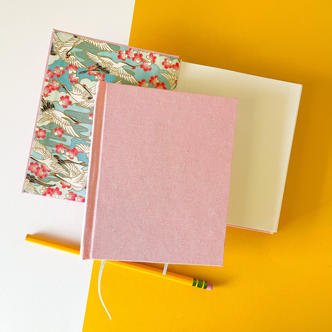 Lined Pink Self-care Journal for Women, Handmade Pink Hard Cover Diary ...