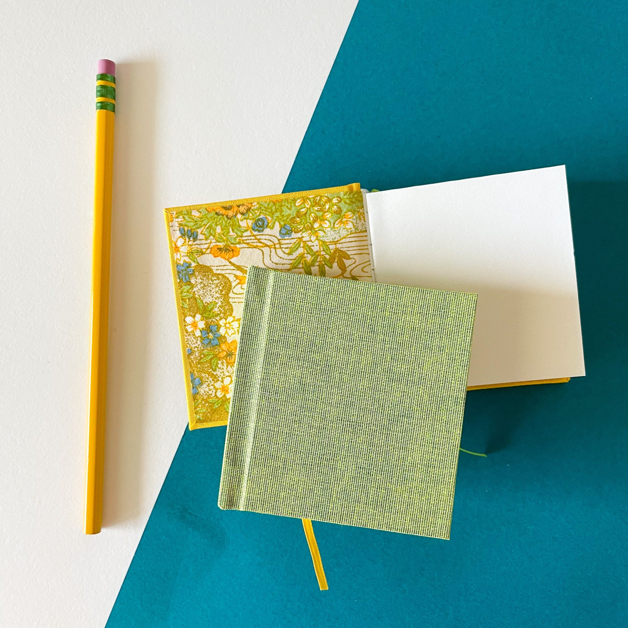 Floral Green Notebook With Blank Pages, Gardening Drawing Book, Little ...