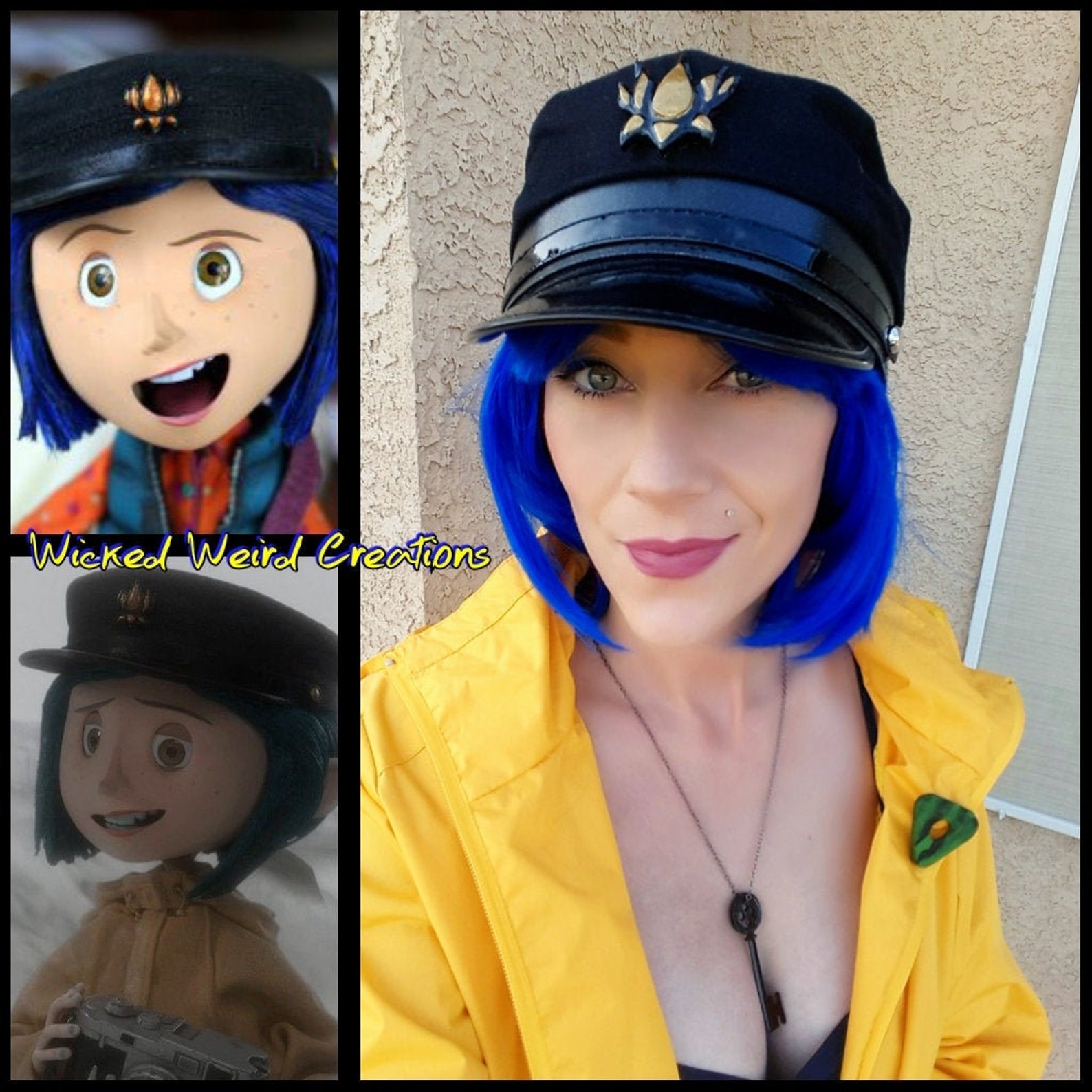 Coraline Cosplay Hat Coraline Costume Coraline Cosplay - Etsy Hong Kong