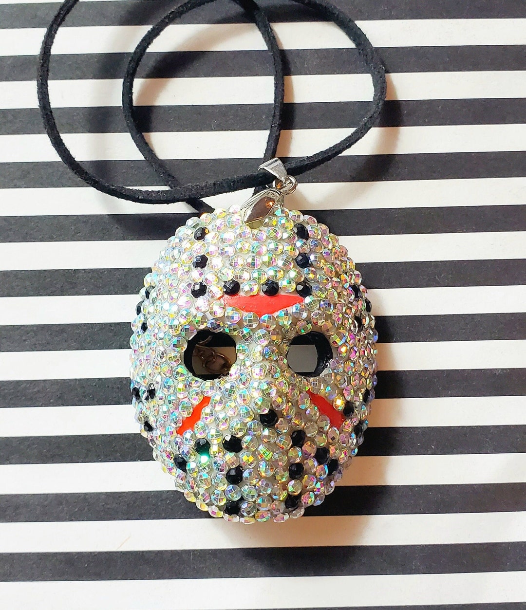 Diamond Jason Voorhees Mask Necklace Friday the 13th Voorhees Mask ...