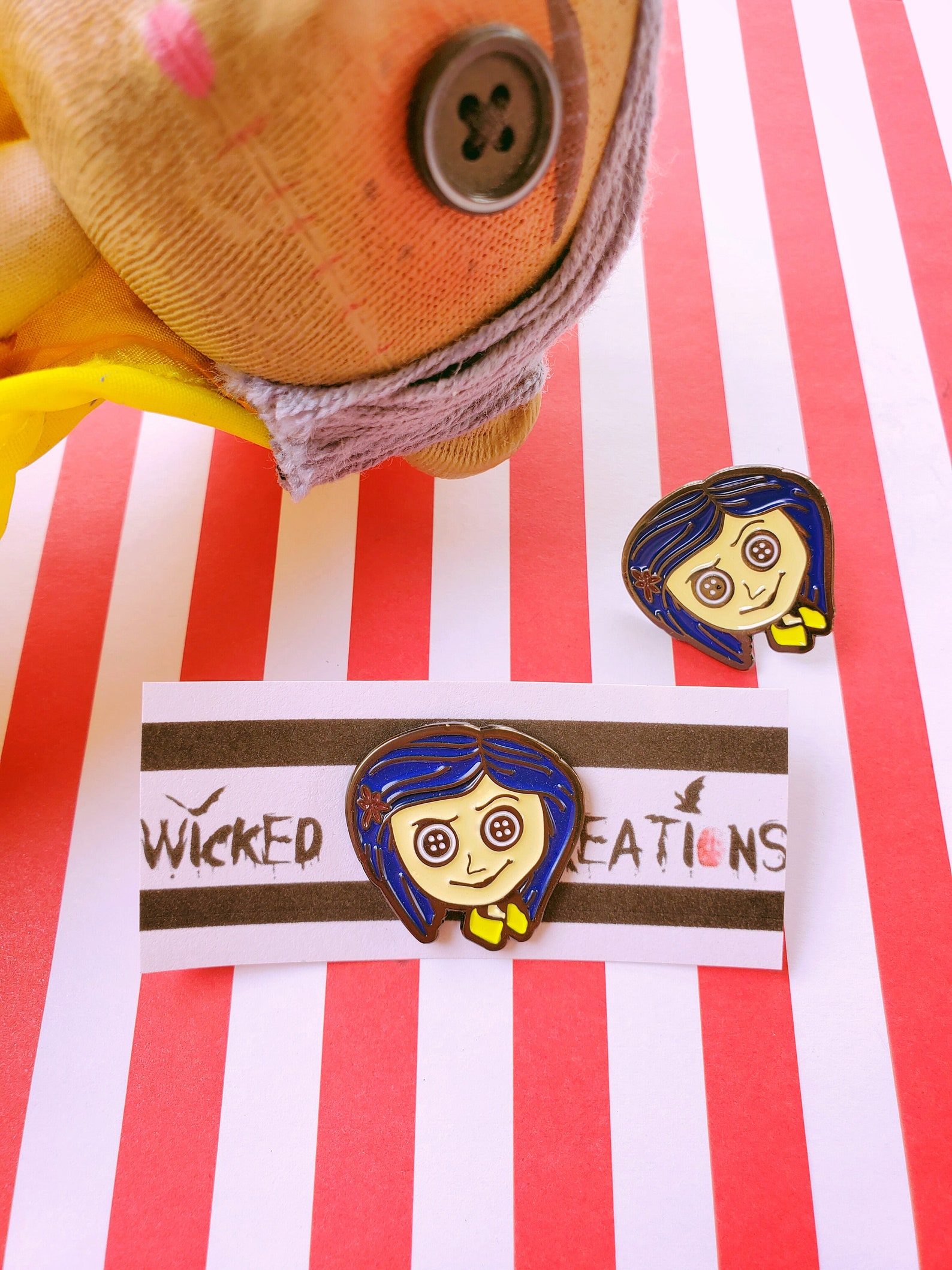 Coraline Pin Other Mother Coraline Button Eyes Twitchy - Etsy