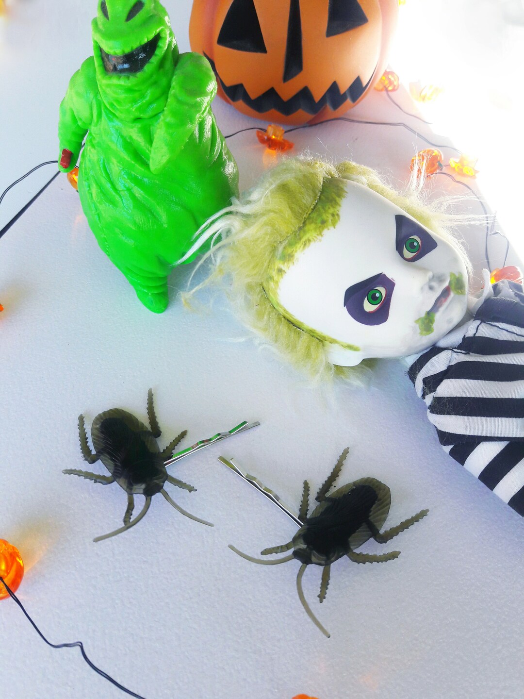 Roach Bobby Pin Set ~ Oogie Boogie Hair, Beetlejuice Hair, Halloween ...