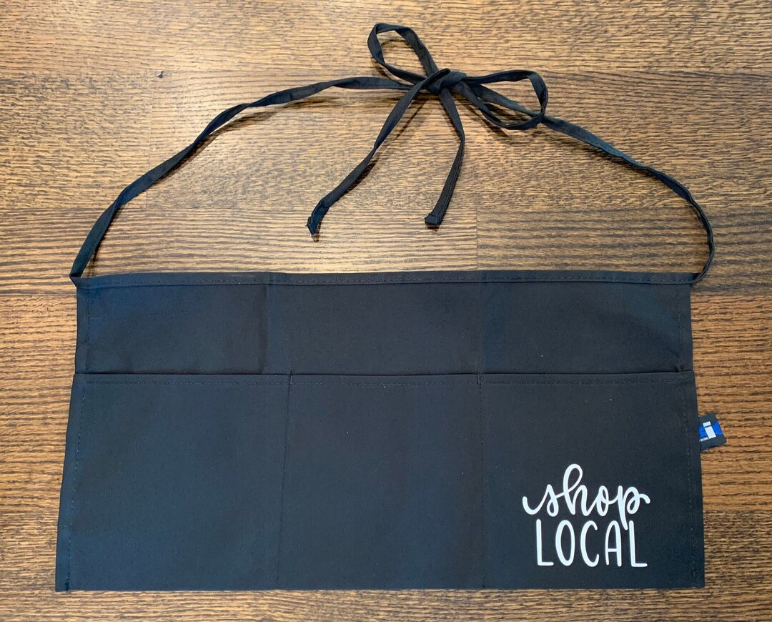 Shop Local Waist Apron - Cute Three-pocket Vendor Apron for Small ...