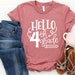 Hello 4th Grade Shirt, Back to School Shirt, First Day of School ...