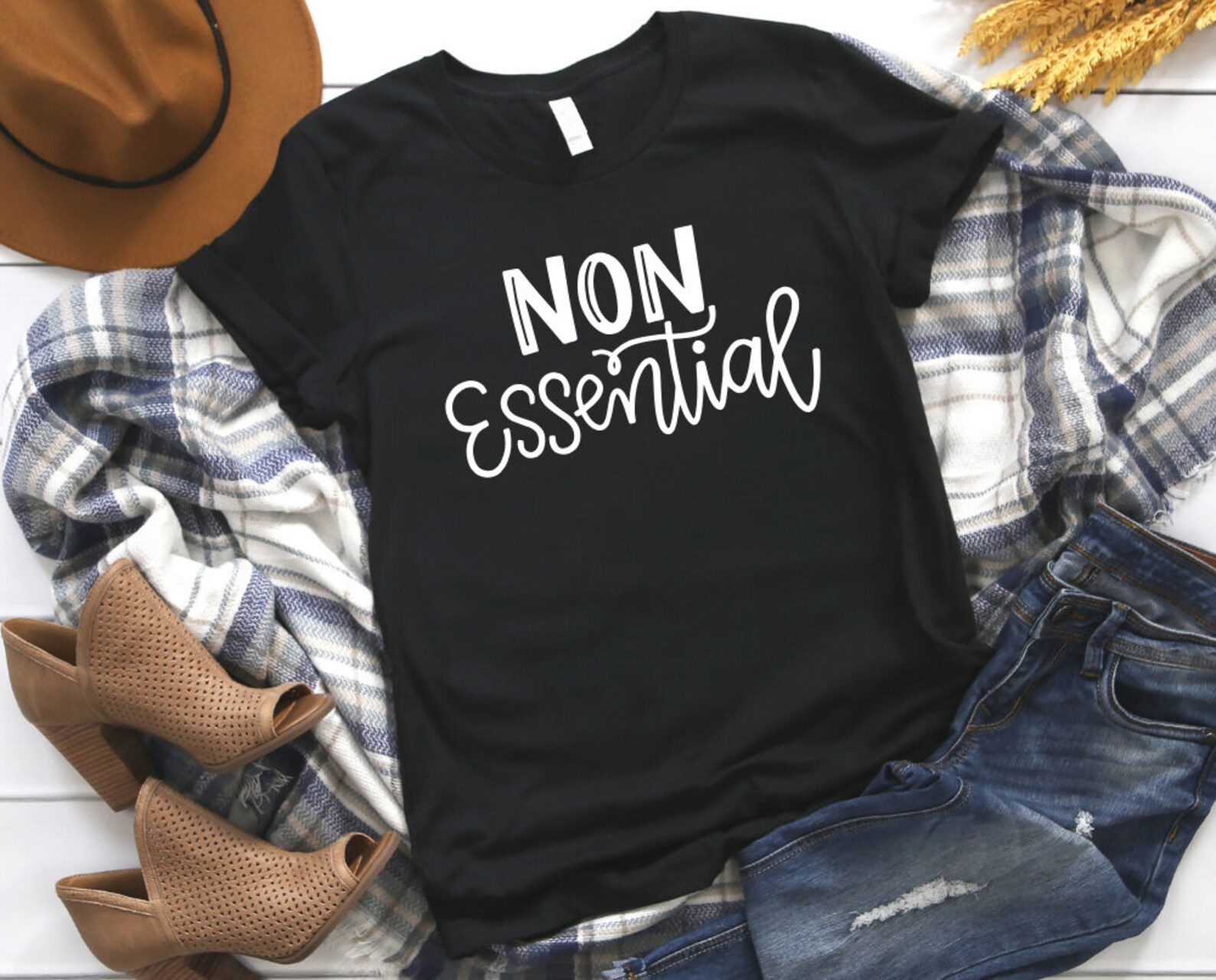 Non Essential Shirt Nonessential Shirt Work From Home Shirt - Etsy