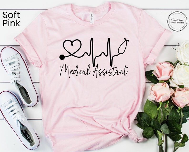 Medical Assistant Shirt Heartbeat Stethoscope Shirt MA Shirt - Etsy