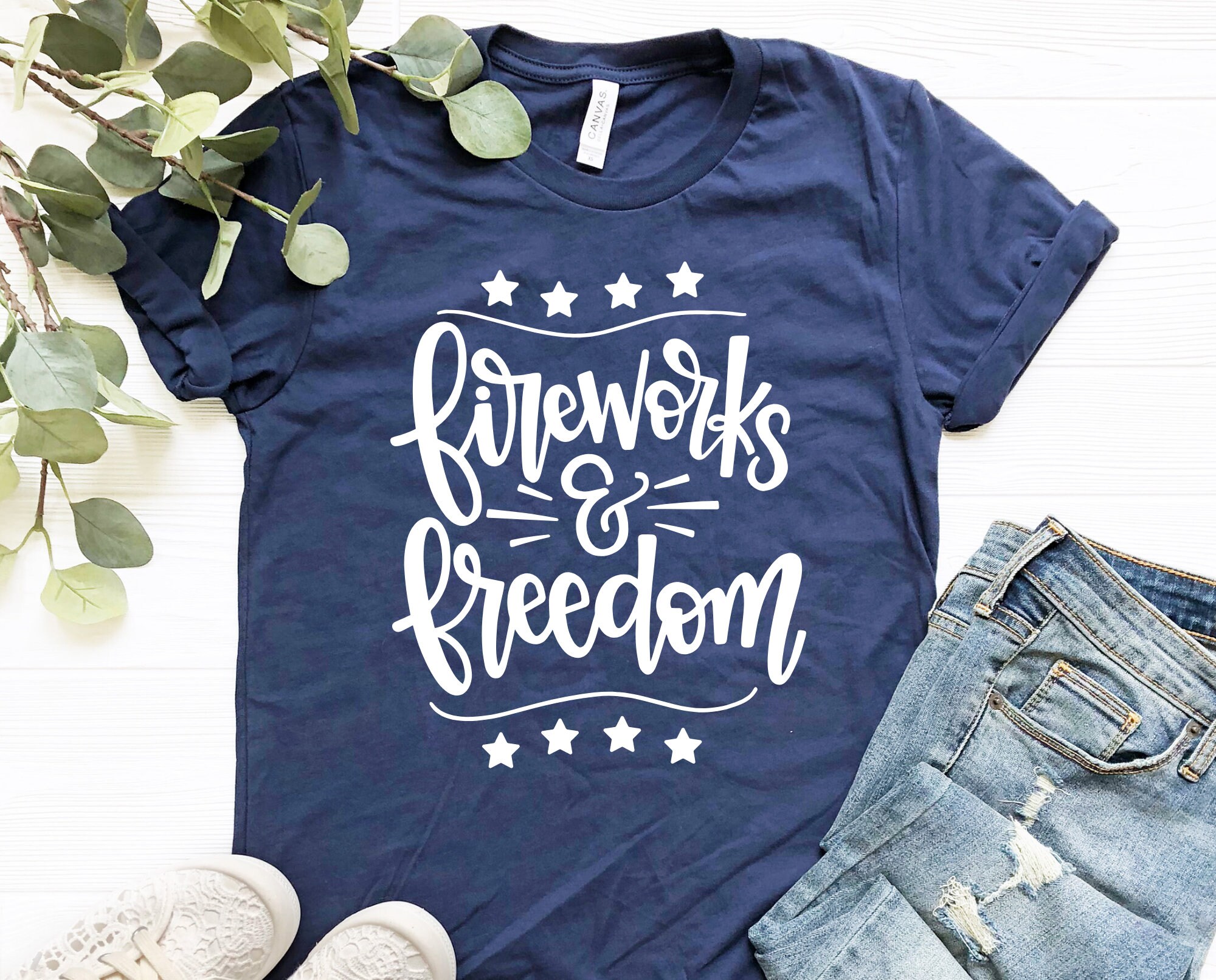 Fireworks & Freedom Shirt Independence Day Patriotic Shirt | Etsy