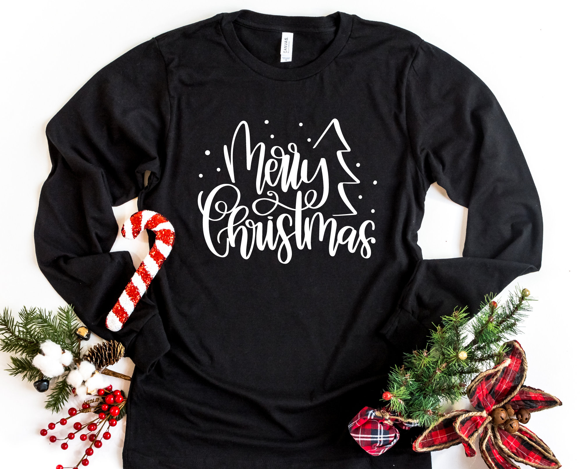 Merry Christmas Long Sleeve Shirt - Christmas Shirt, Holiday Shirt ...