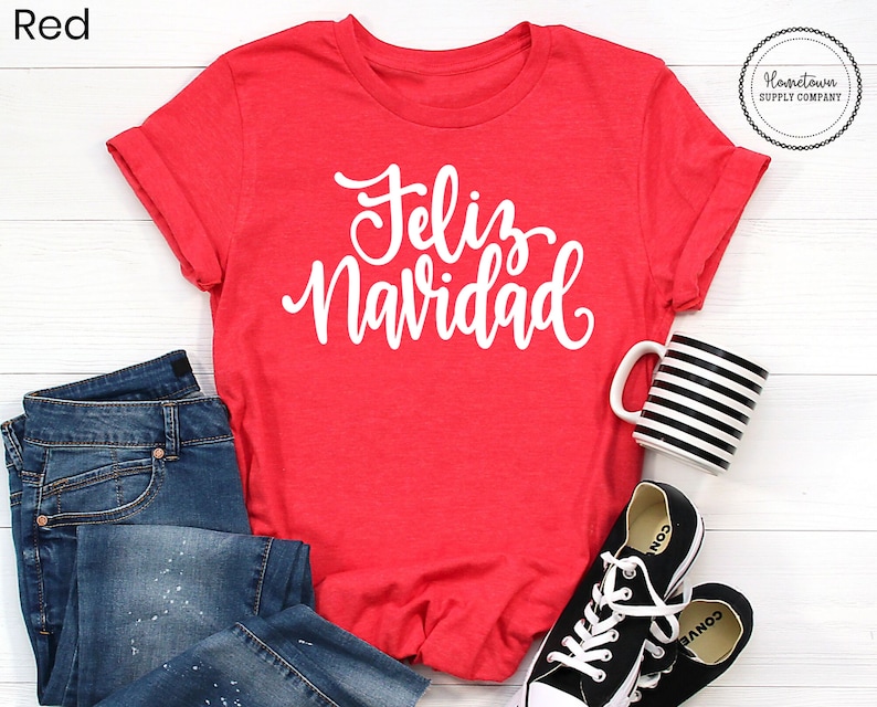 Feliz Navidad Shirt Merry Christmas Tee Holiday Shirt - Etsy
