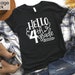 Hello 4th Grade Shirt, Back to School Shirt, First Day of School ...