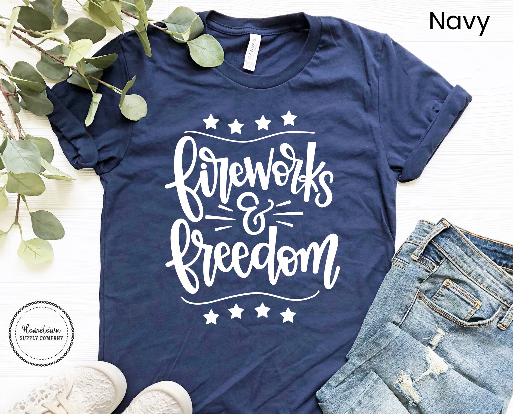Fireworks & Freedom Shirt Independence Day Patriotic Shirt | Etsy