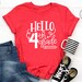 Hello 4th Grade Shirt, Back to School Shirt, First Day of School ...