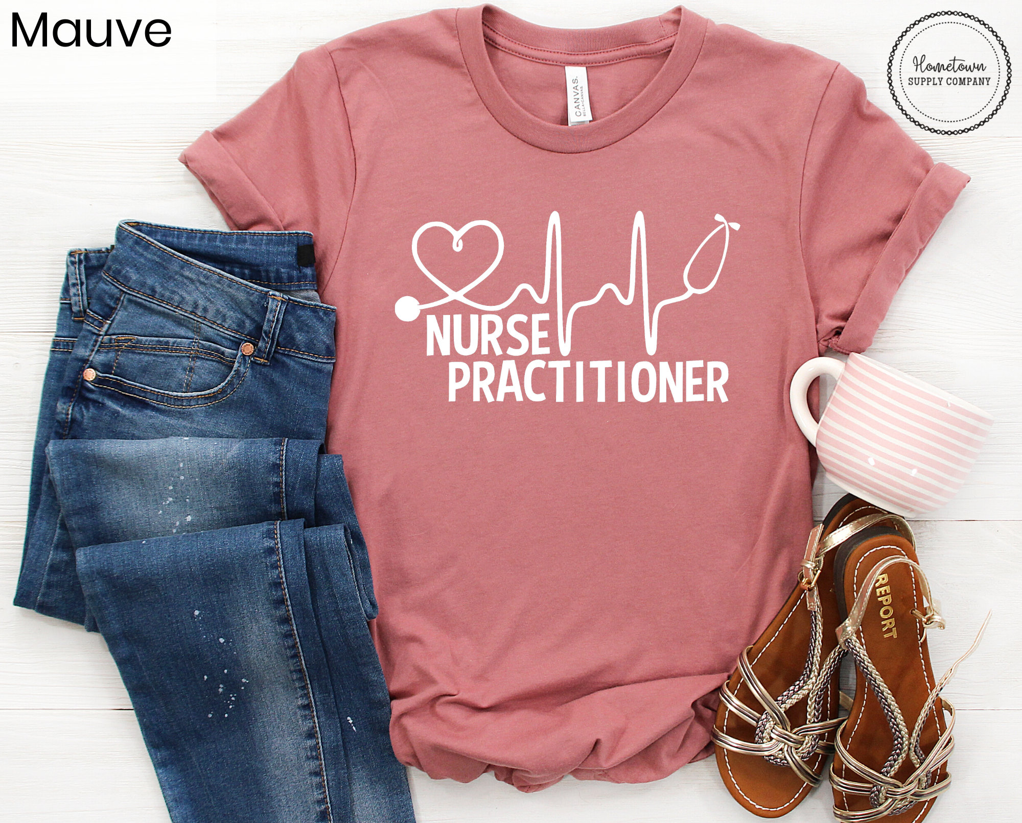 Nurse Practitioner NP Shirt - Heartbeat, Stethoscope RN Shirt, Nursing ...