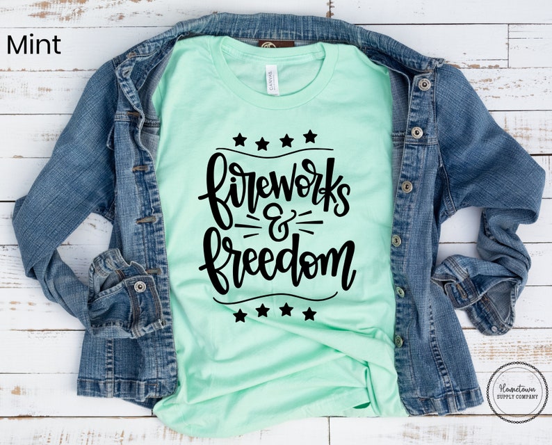 Fireworks & Freedom Shirt Independence Day Patriotic Shirt - Etsy