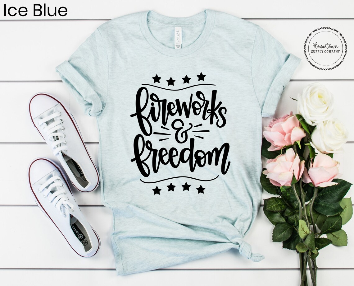 Fireworks & Freedom Shirt Independence Day Patriotic Shirt | Etsy