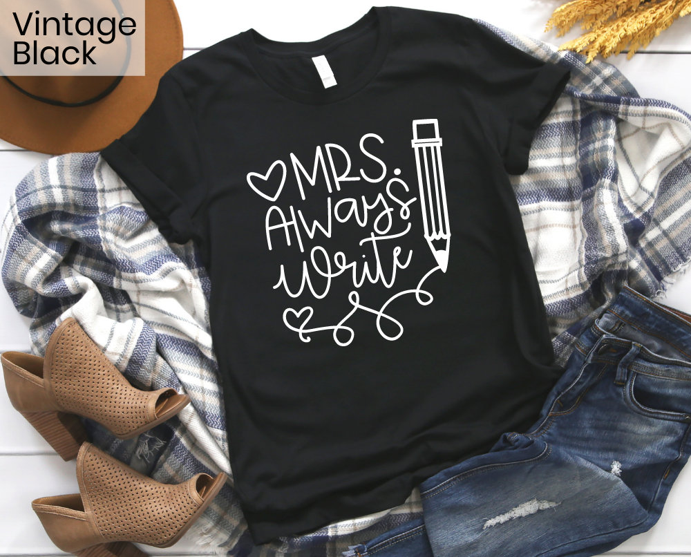 Mrs. Always Write Shirt Teacher Shirt Teacher Gift Teacher - Etsy.de