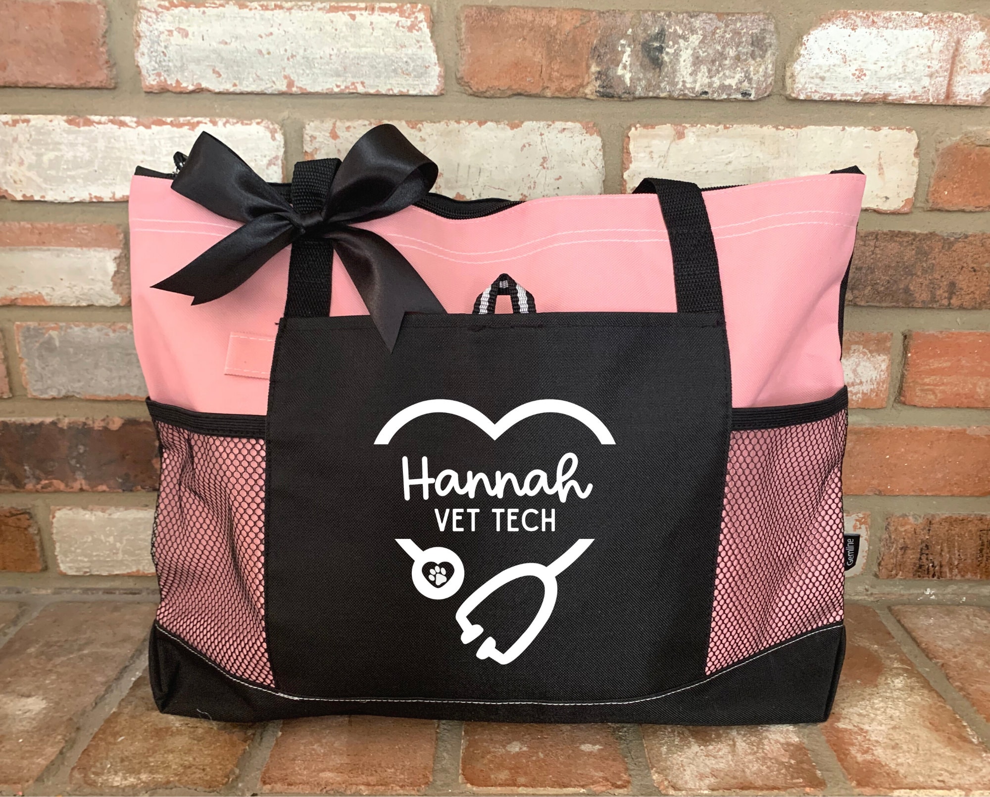 Vet Tech Tote Bag, Zippered Tote Bag, Gift for Veterinary Technician ...