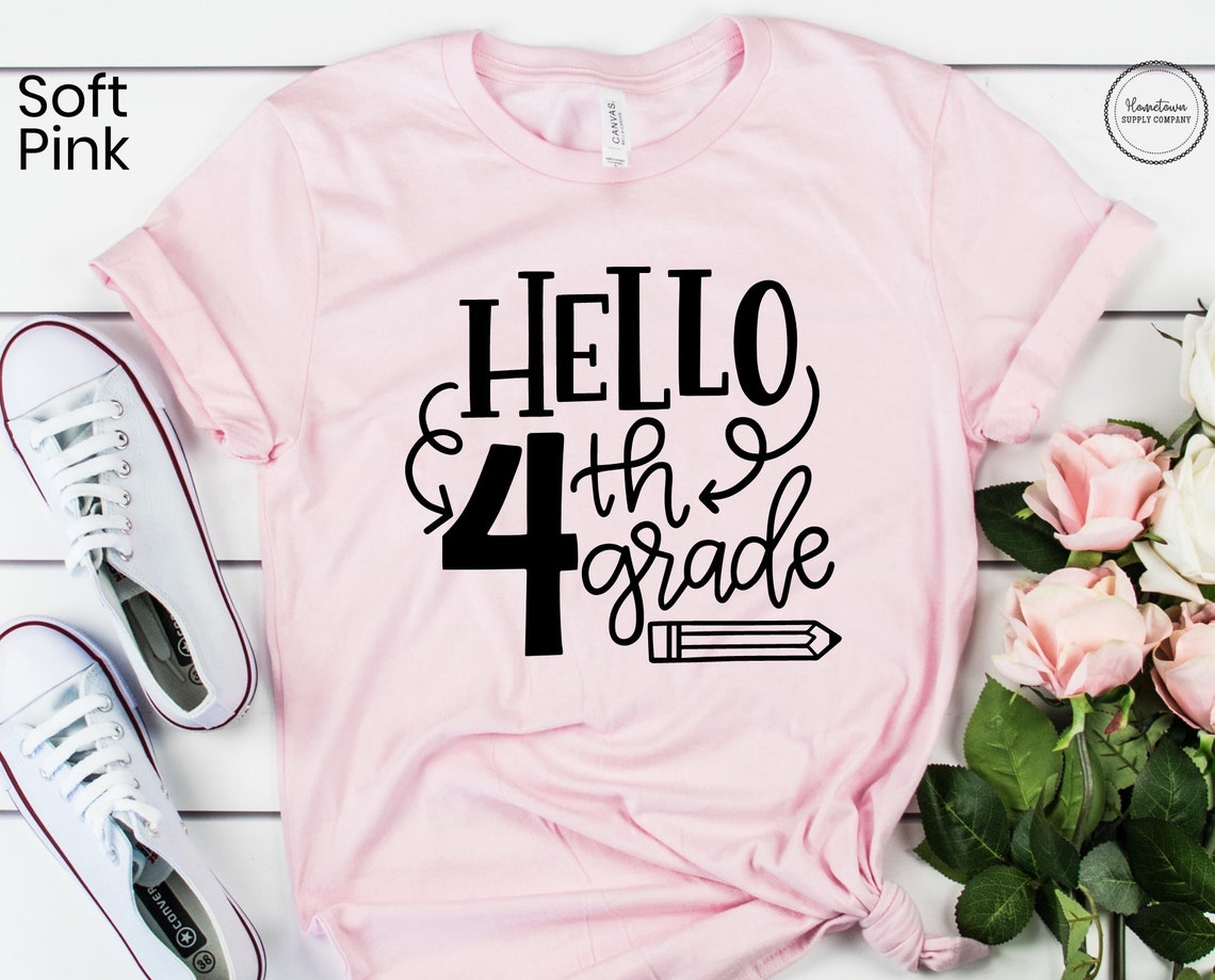 Hello 4th Grade Shirt Back To School Shirt First Day of | Etsy