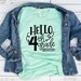 Hello 4th Grade Shirt, Back to School Shirt, First Day of School ...
