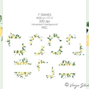 Lemon Clipart Watercolor Lemons Clip Art Summer Citrus Fruit Greenery ...