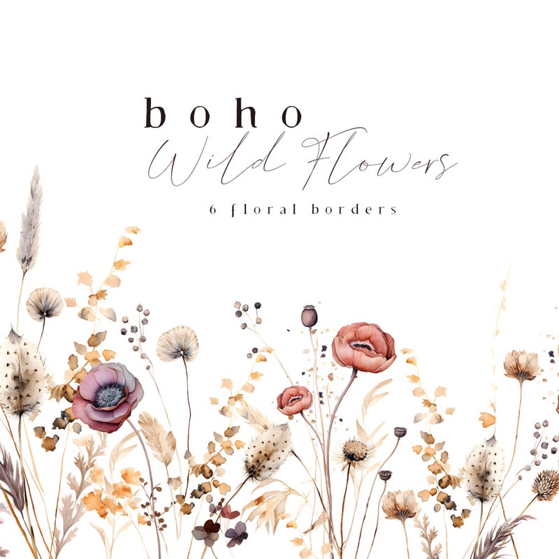 Boho Clip Art - Etsy