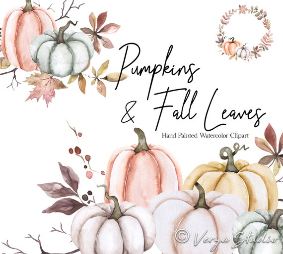 Fall Leaves And Pumpkins Clip Art