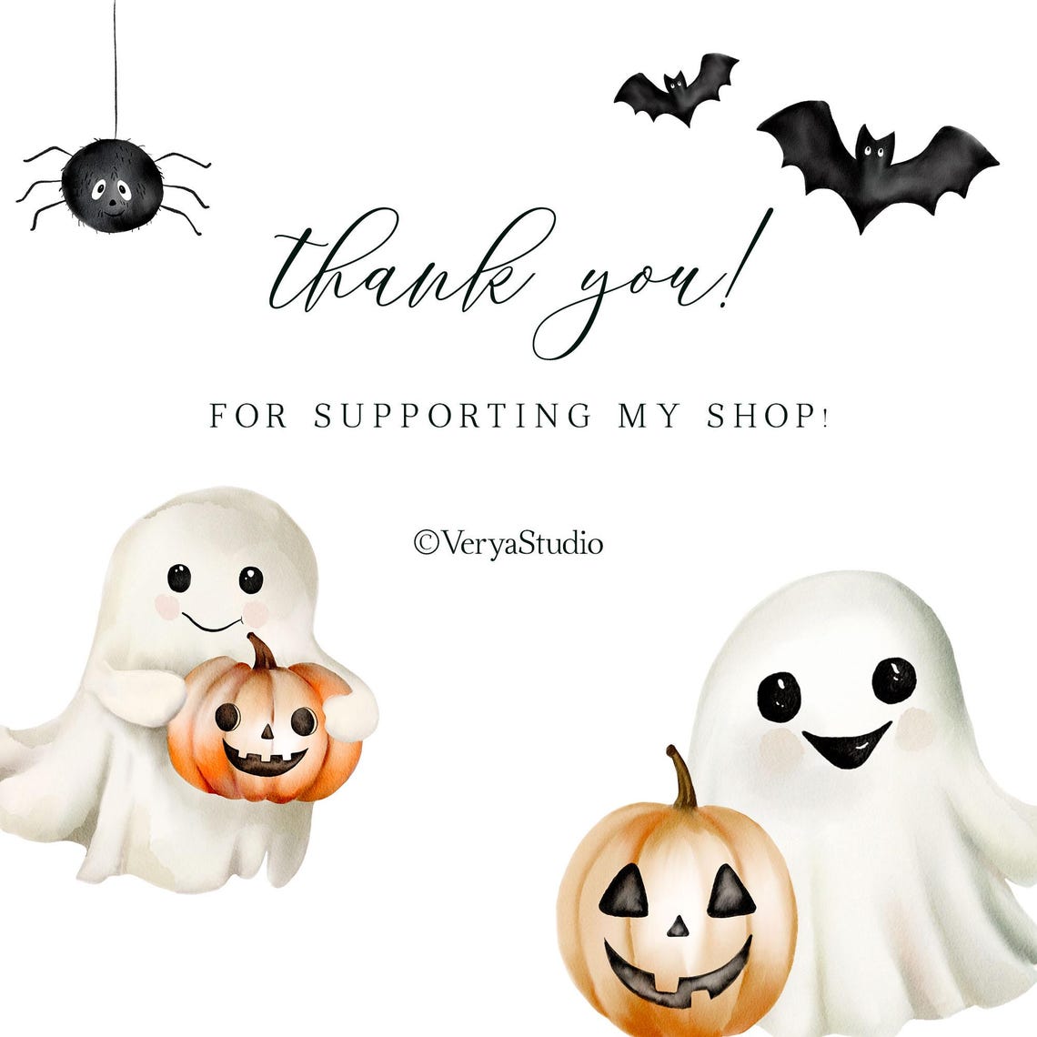 Boo Halloween Clipart Watercolor Ghost Clip Art Elements Spooky ...