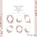 Boho Watercolor Floral Clipart Rose Gold Frame Bohemian Frames Wreaths ...