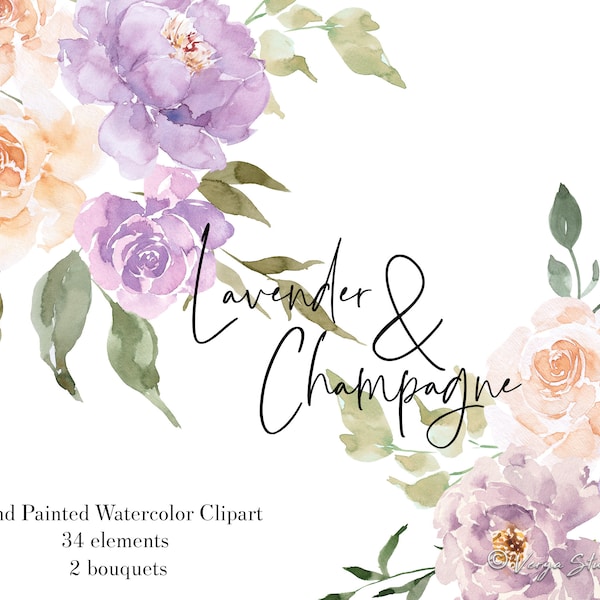 Peach and Lavender - Etsy