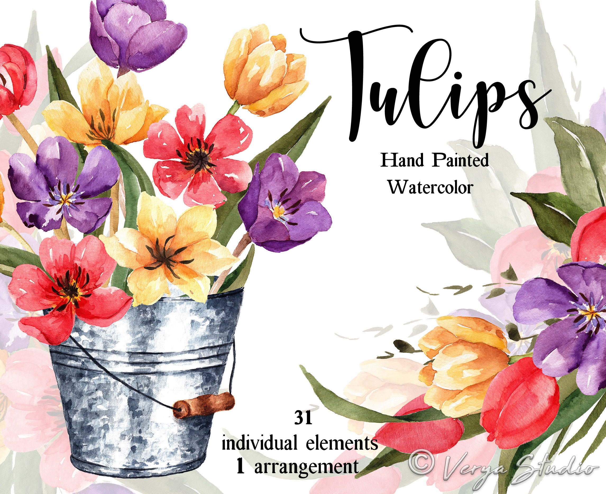 Easter Tulips Clip Art