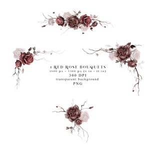 Goth Halloween Clipart Watercolor Floral Fall Autumn Harvest Gothic ...