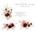 Marsala Fall Floral Clipart Watercolor Autumn Burgundy & Cream Flowers ...