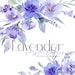 Purple Lavender Watercolor Floral Clipart Violet Lilac Flowers Clip Art ...