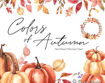 Fall Clipart, Fall Watercolor Clipart, Autumn Clipart, Clip Art ...