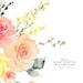 Peach Pink Yellow Floral Clipart Watercolor Spring Flowers Bright Blush ...