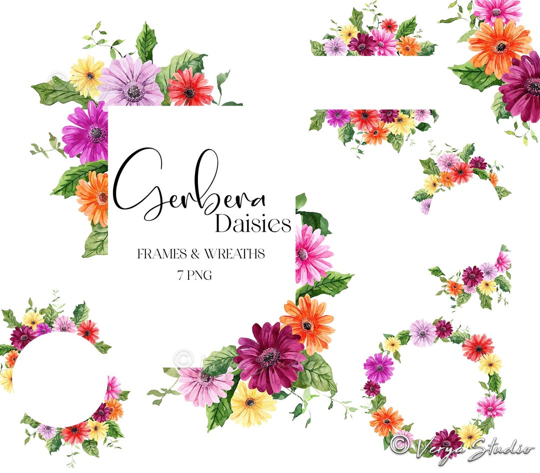 Gerbera Daisy Border Clip Art