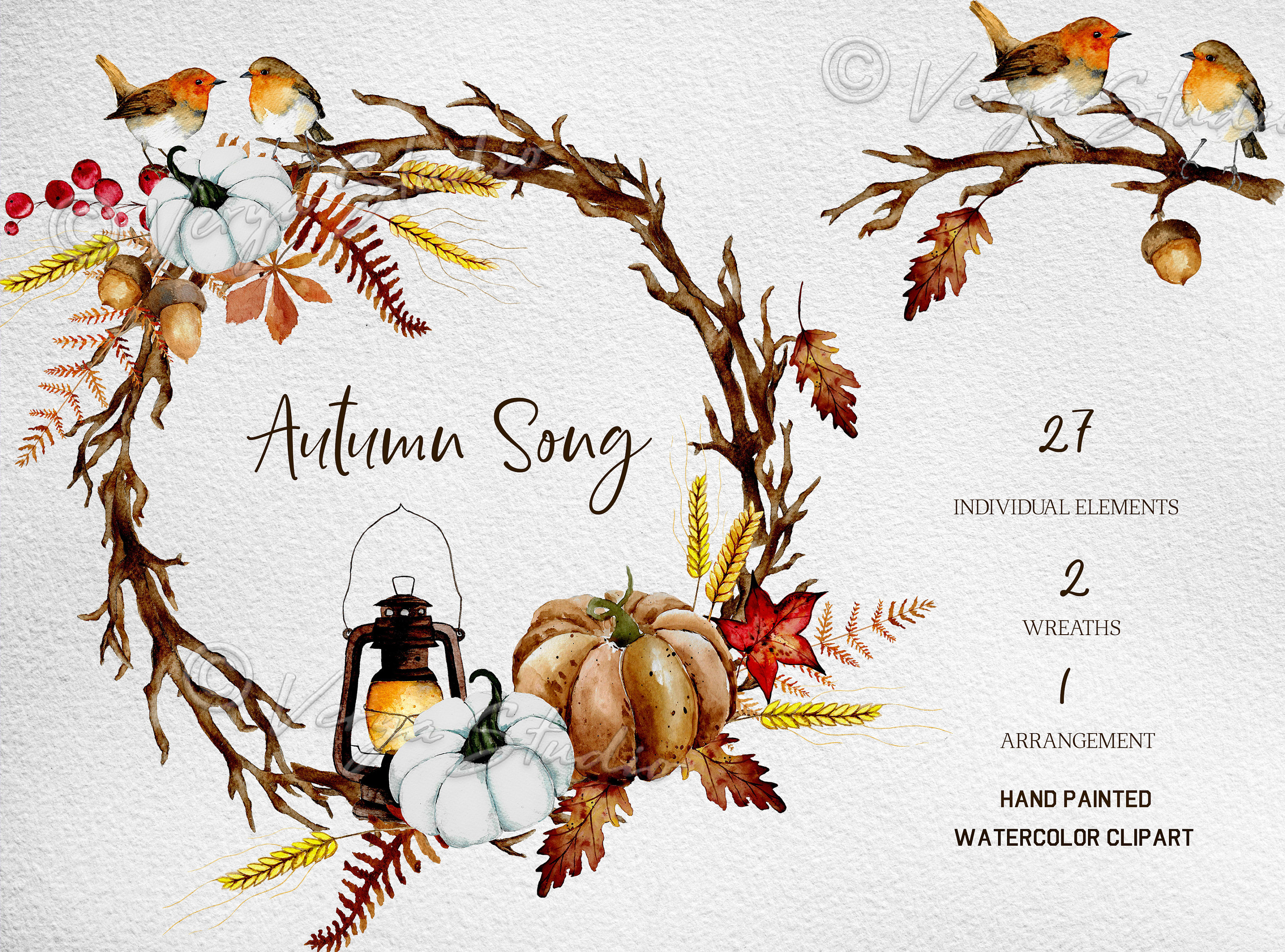 Papercraft Watercolor pumpkin png Autumn fall wreath frame clipart ...