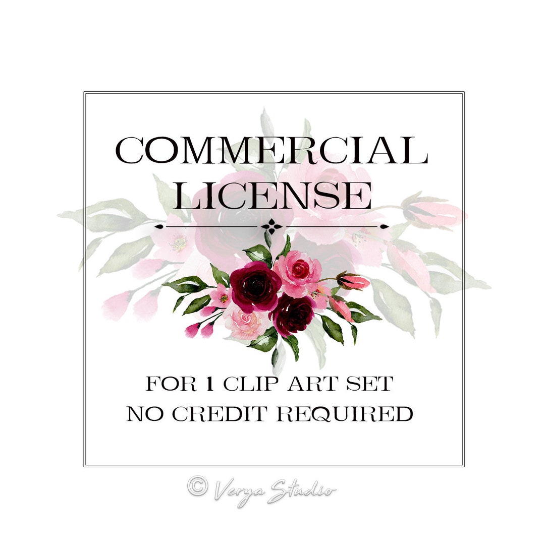 Limited Commercial License - Single Product/ Set No Credit Required - Etsy