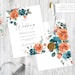 Teal Rust Orange Floral Clipart, Watercolor Fall Flowers Clip Art, Hand ...
