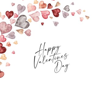 Valentines Day Clipart, Watercolor Valentine PNG, Valentine Heart ...