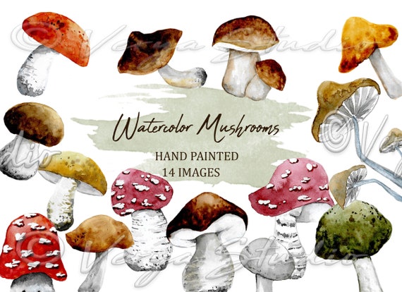 Craft Supplies & Tools Scrapbooking woodland clipart forest mushroom ...