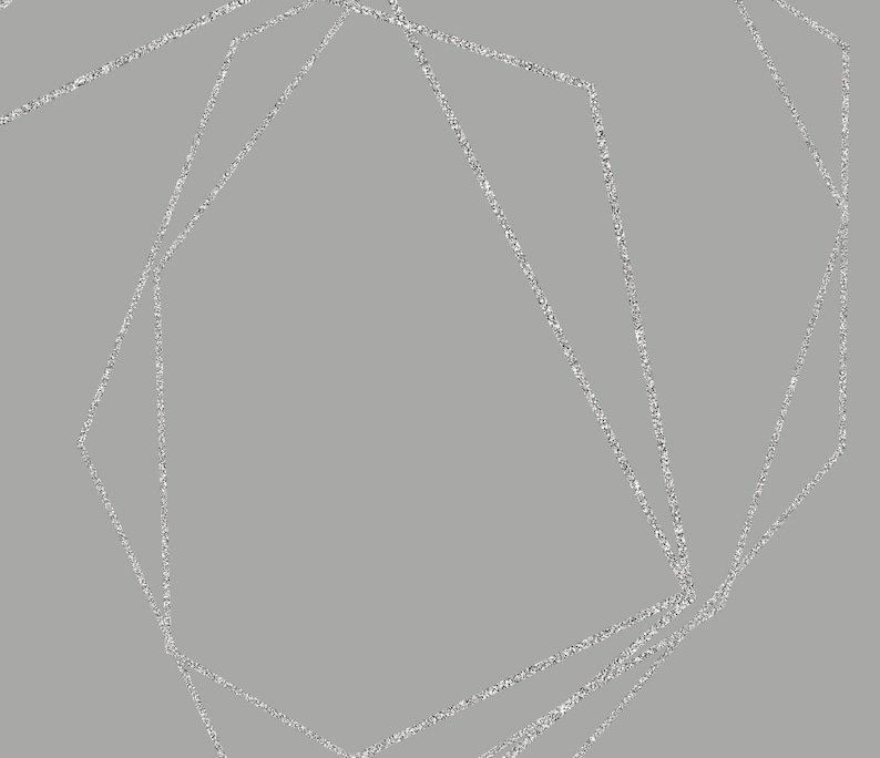 Silver Frame Clipart PNG Minimalist Golden Frames Geometric - Etsy