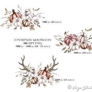 Autumn Watercolor Clipart Fall Clipart Neutral Farmhouse Rustic Clip ...